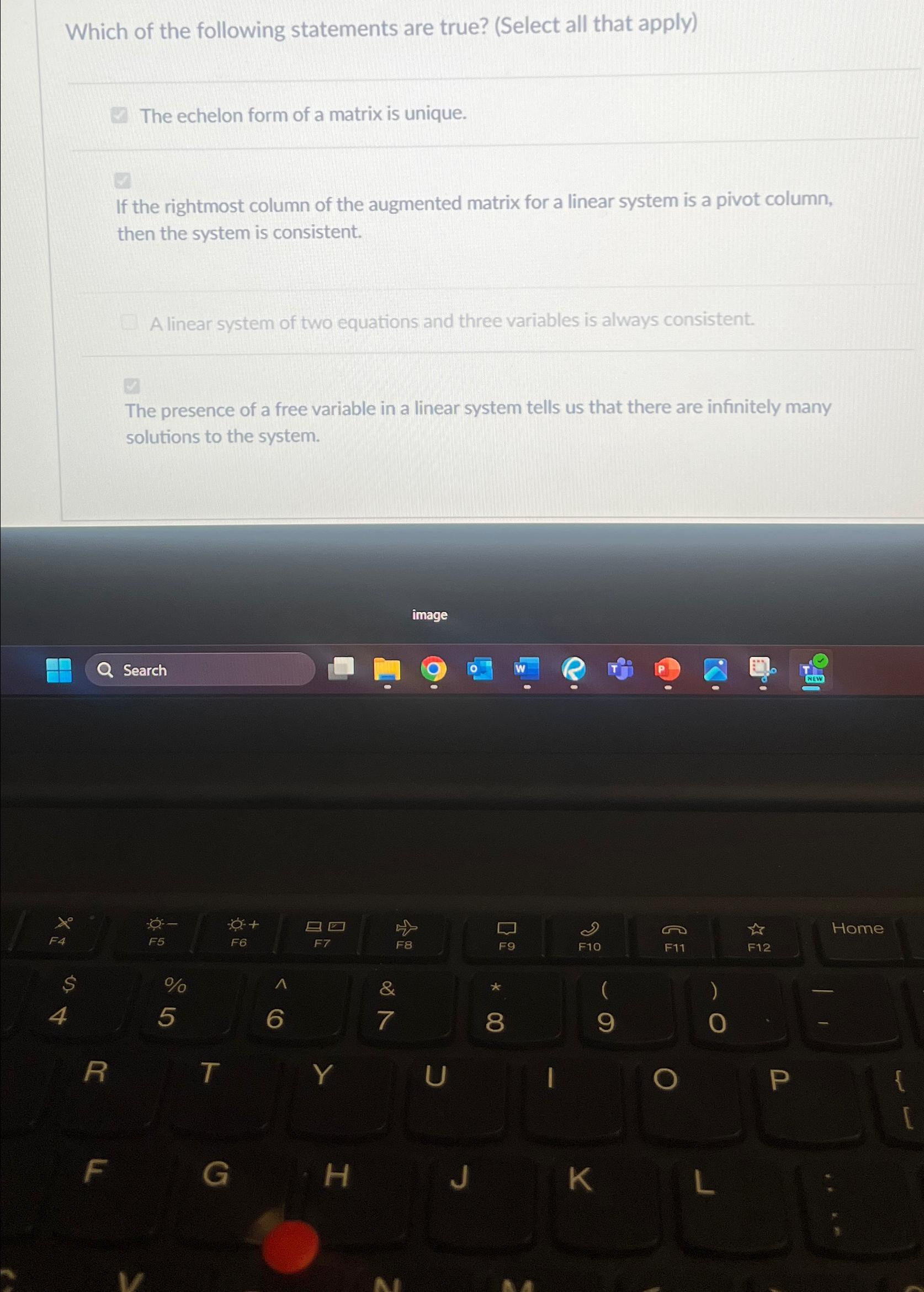 Solved Which of the following statements are true? (Select | Chegg.com