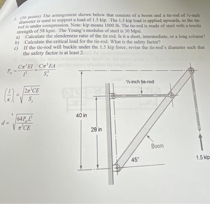 Solved 2 50 Points The Arrangement Shown Below That 