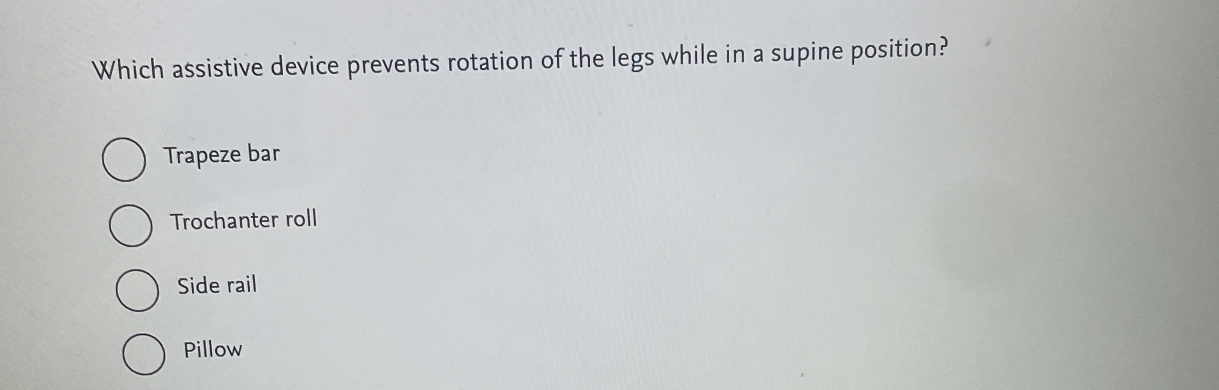 Solved Which assistive device prevents rotation of the legs | Chegg.com