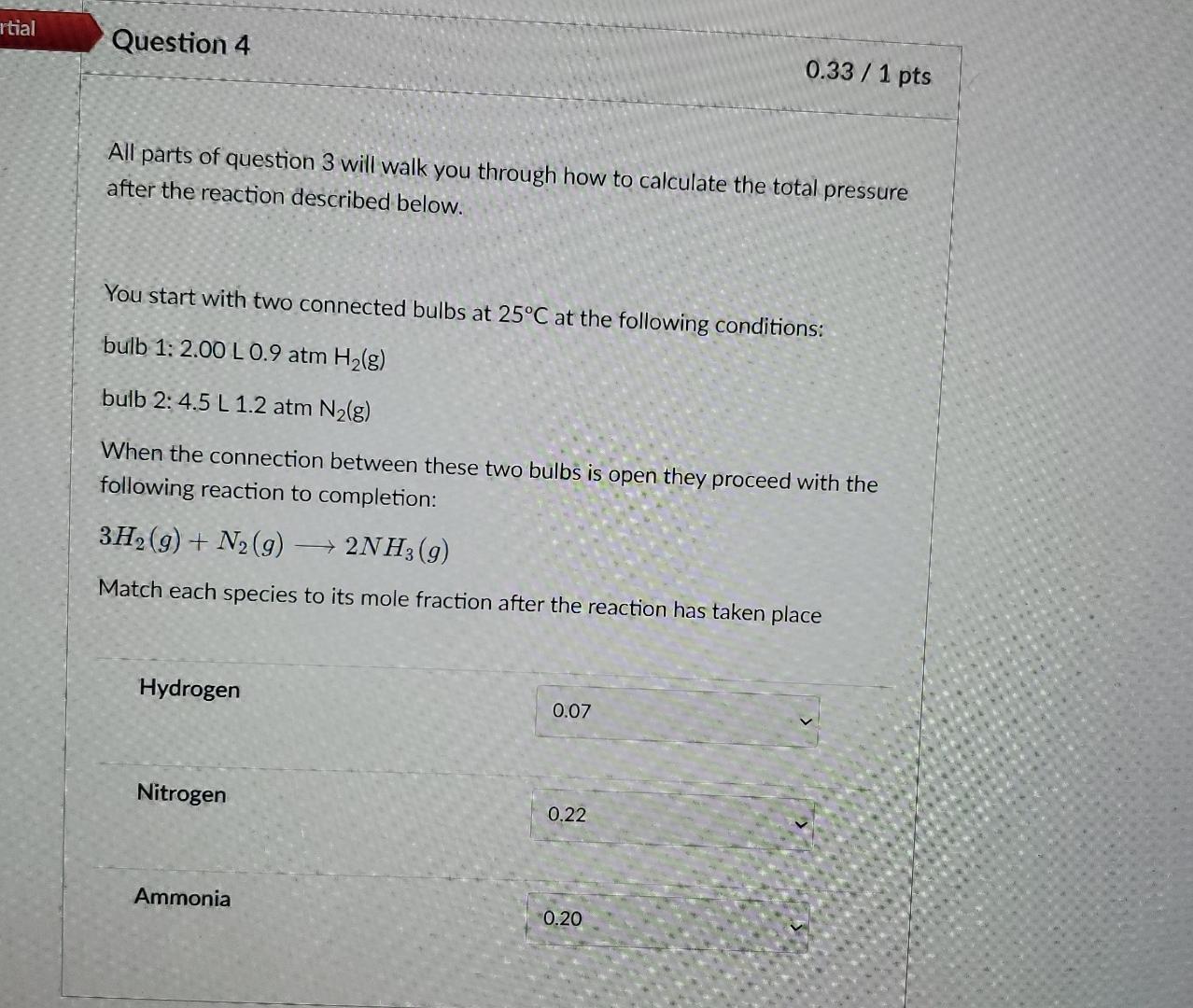 Solved Question 40.331ptsAll parts of question 3 ﻿will walk | Chegg.com