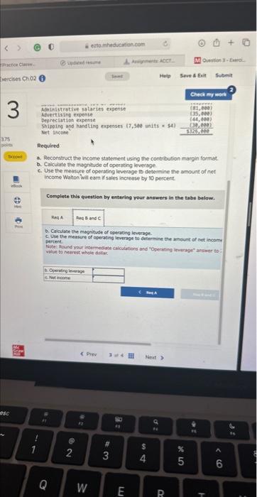 Exercise 2-13A (Algo) Using contribution margin | Chegg.com
