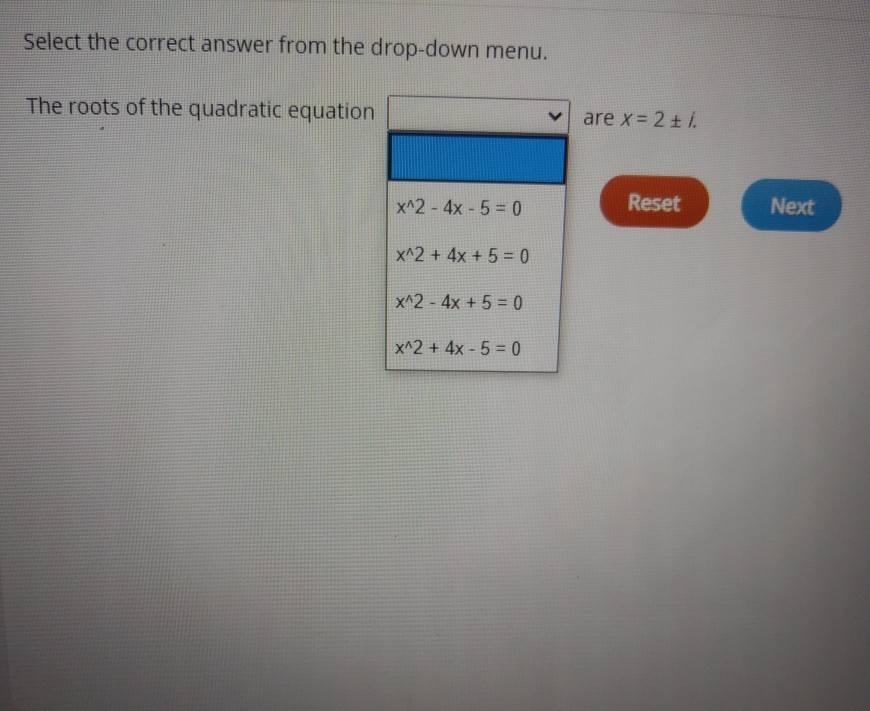 Solved Select the correct answer from the drop-down menu. | Chegg.com