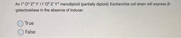 Solved An I+O+Z+Y−/IcZY+merodiploid (partially diploid) | Chegg.com
