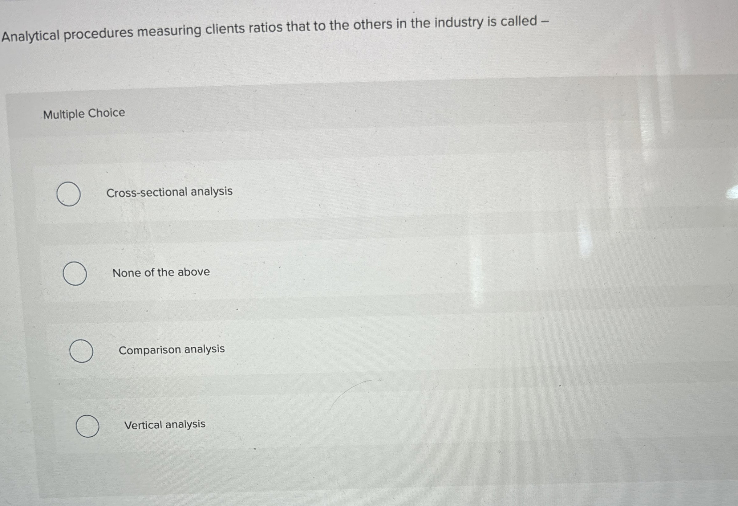 Solved Analytical procedures measuring clients ratios that | Chegg.com