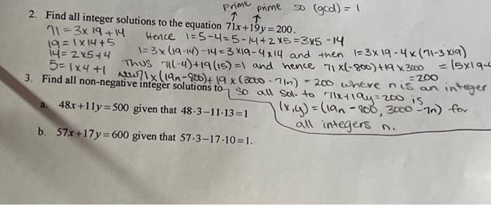 Solved 2. Find all integer solutions to the equation prime | Chegg.com