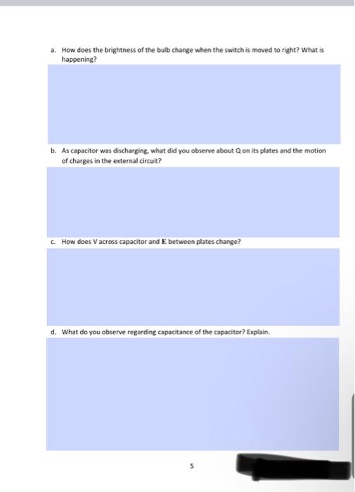 Part 1: Parallel Plate Capacitor - Battery Connected | Chegg.com