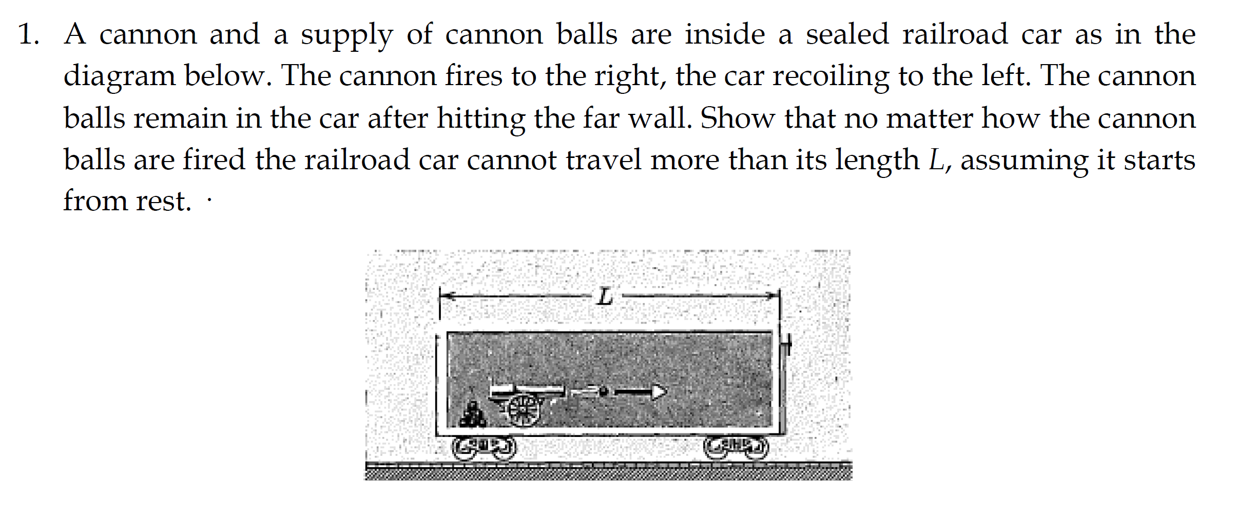 Solved A cannon and a supply of cannon balls are inside a | Chegg.com