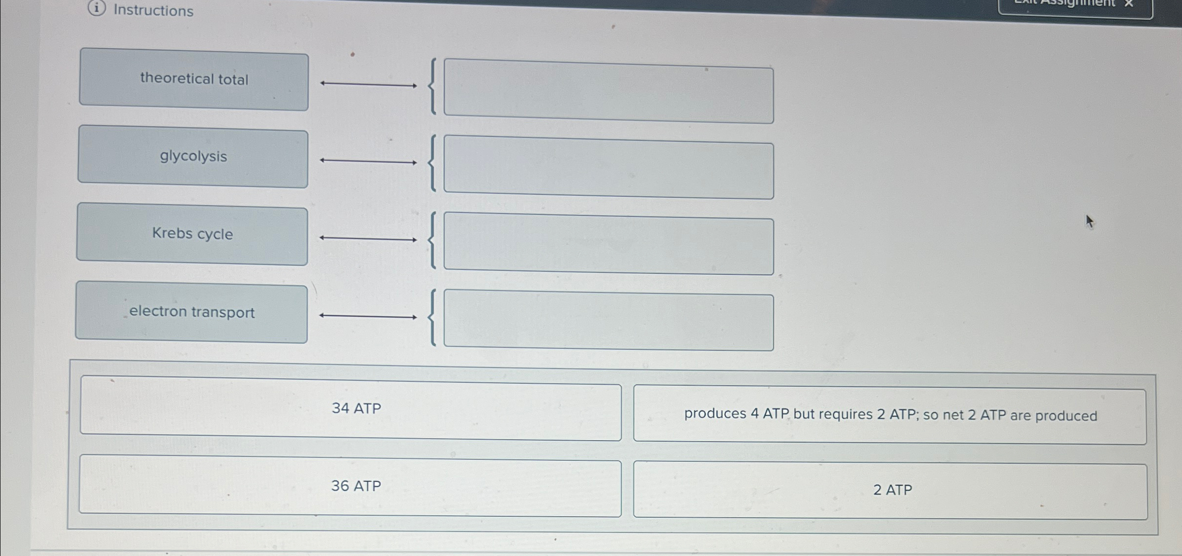 Solved (i) ﻿Instructions ﻿produces 4 ﻿ATP but requires 2 | Chegg.com