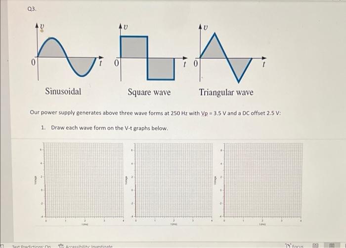 Solved Q3. AV AV NA 10 Sinusoidal Square wave Triangular | Chegg.com