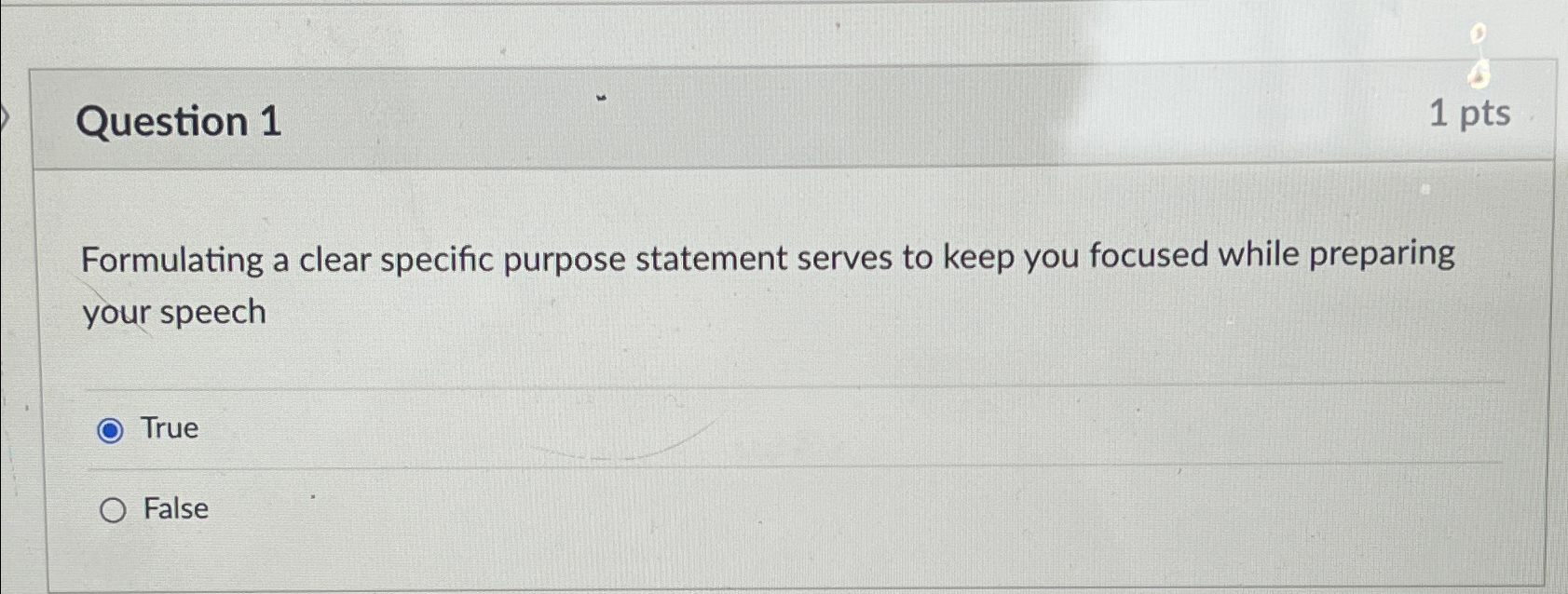 Solved Question 11 ﻿ptsFormulating a clear specific purpose | Chegg.com