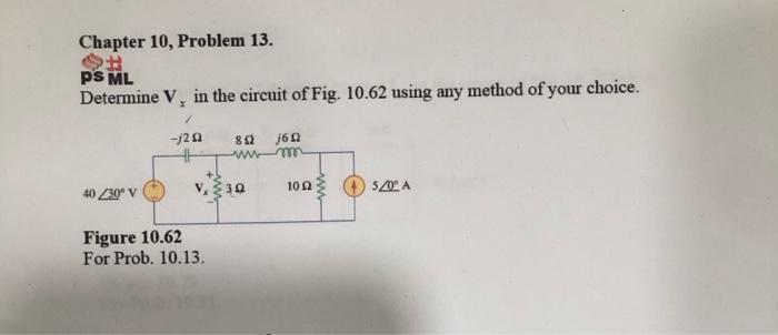 Solved Chapter 10, Problem 13. ps ML Determine Vx in the | Chegg.com