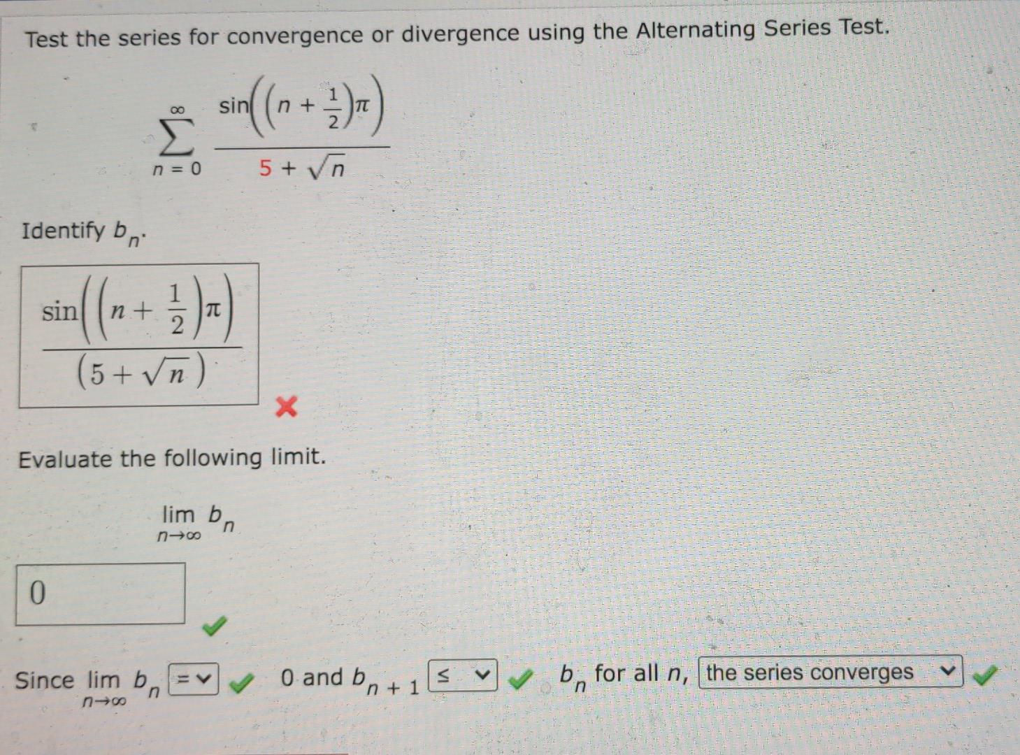 Solved Test the series for convergence or divergence using | Chegg.com