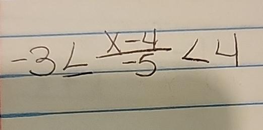 Solved -3≤x-4-5