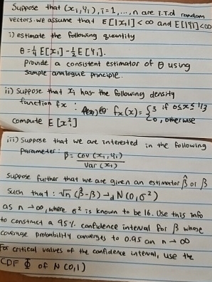 Solved Suppose that (x1,yi),T=1,dots,n ﻿are T.T.d randam | Chegg.com