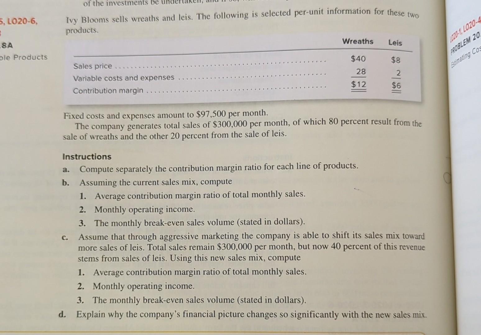 Solved Sample Worked Prolem: Problem 20.8B Ivy Blooms Part A | Chegg.com Solved Sample Worked Prolem: Problem 20.8B Ivy Blooms Part A | Chegg.com