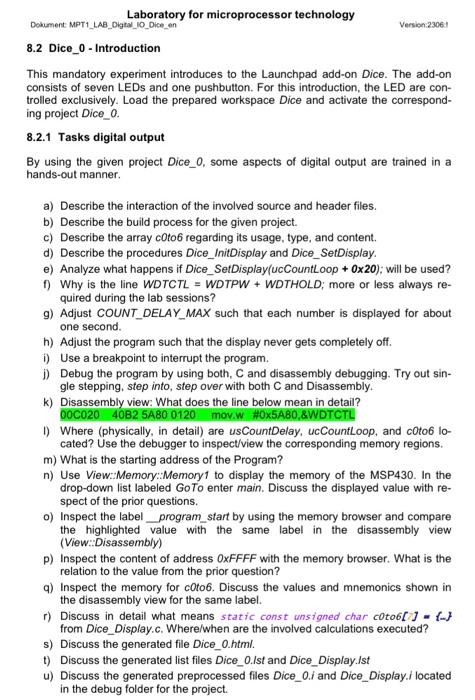 Solved Laboratory for microprocessor technology | Chegg.com