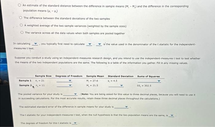 Solved 5. Differentiating pooled variance and the estimated | Chegg.com