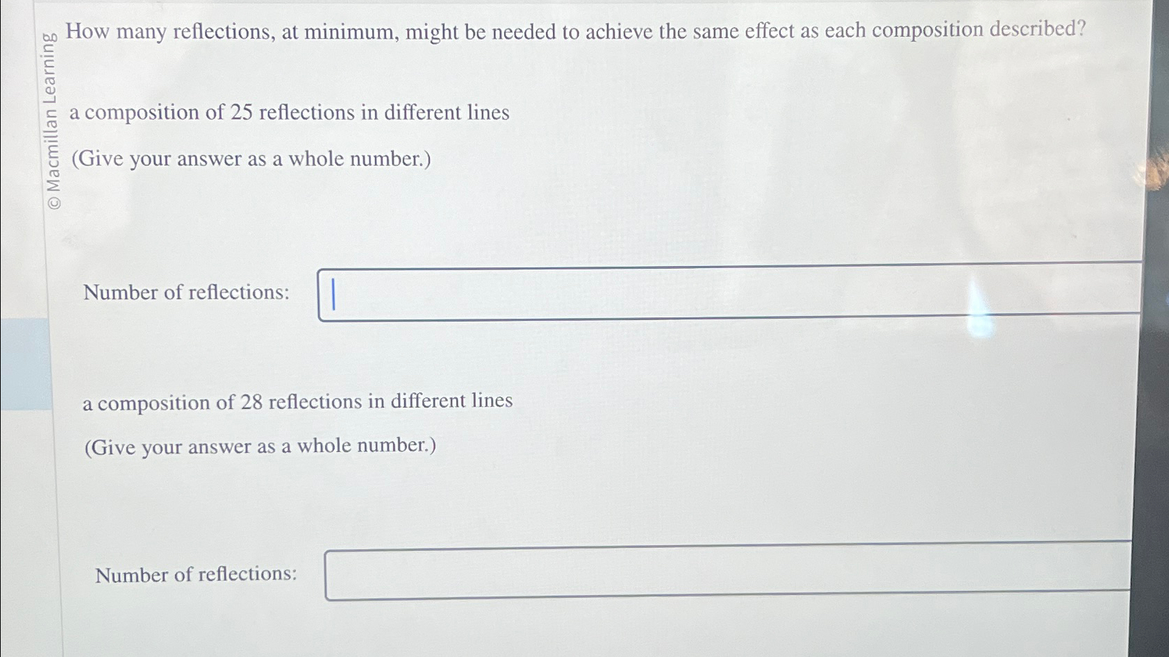 Solved How many reflections, at minimum, might be needed to | Chegg.com