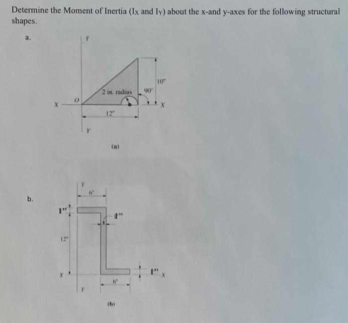 Solved Determine The Moment Of Inertia Ix And Iy About The