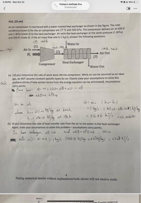 Solved PO2. (25 pts) An air-compressor is interfaced with a | Chegg.com
