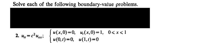 Solved Solve each of the following boundary-value problems. | Chegg.com