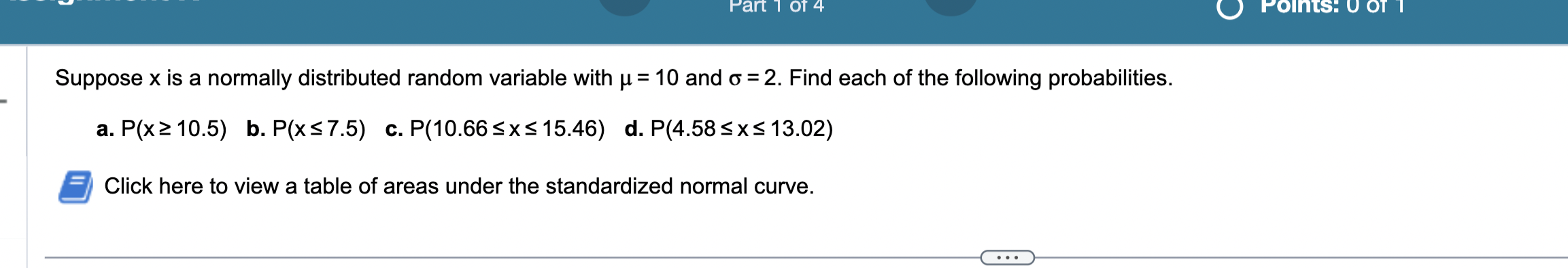 Solved Suppose x ﻿is a normally distributed random variable | Chegg.com