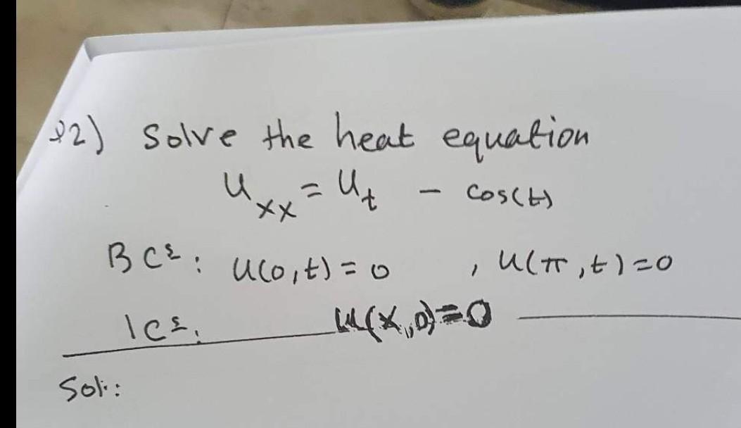 Solved 22) Solve the heat equation | Chegg.com