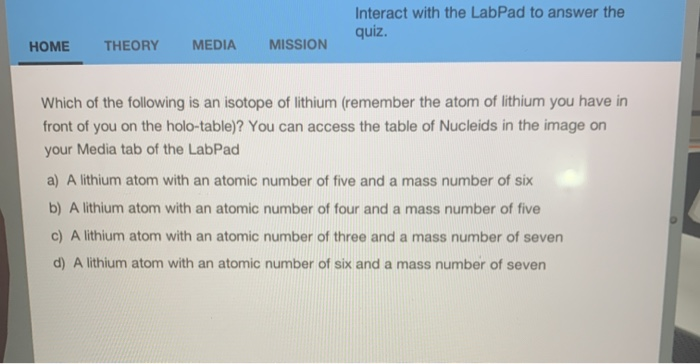 Solved Interact with the LabPad to answer the quiz. HOME | Chegg.com