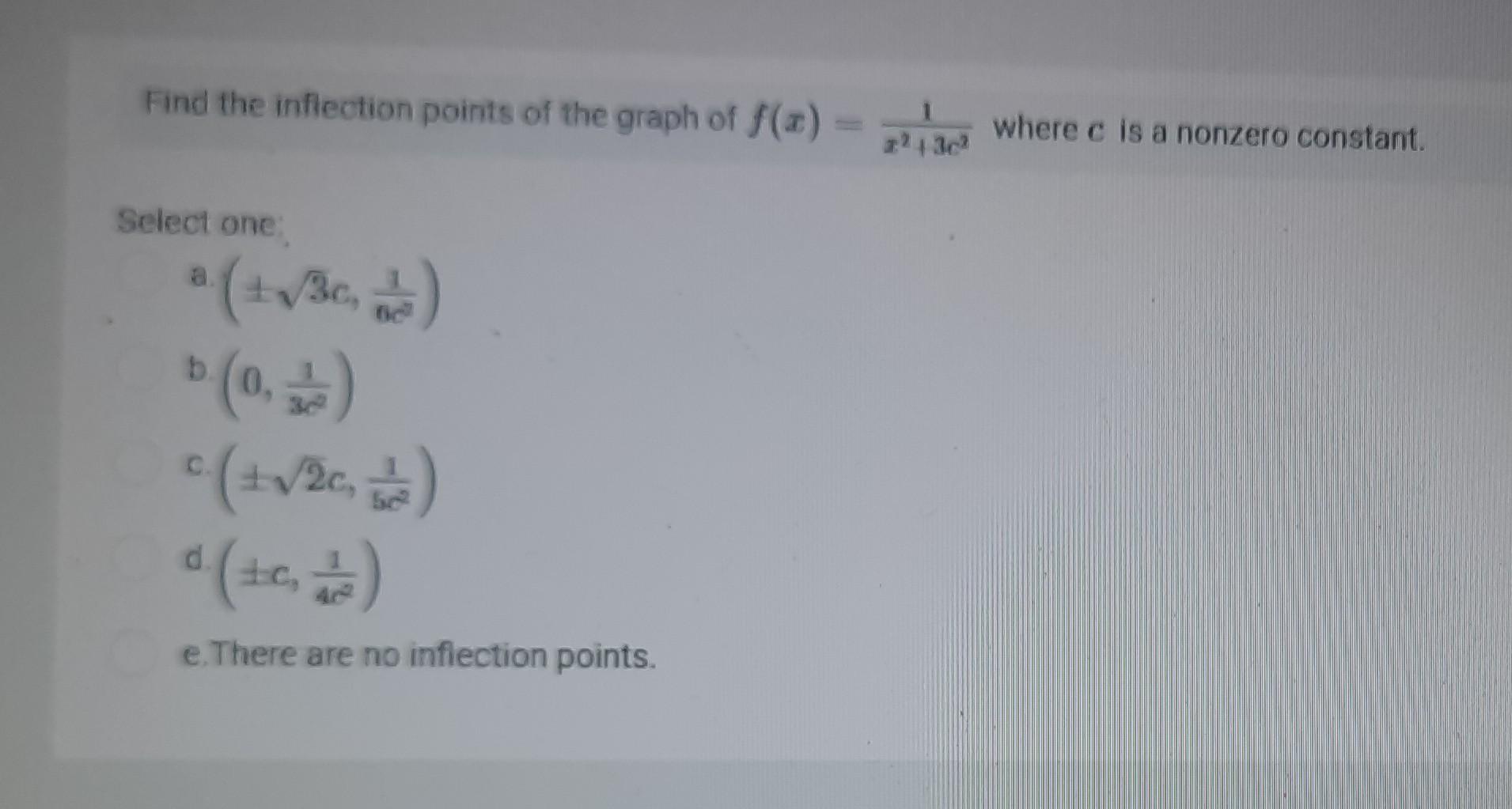 Solved Find the inflection points of the graph of | Chegg.com