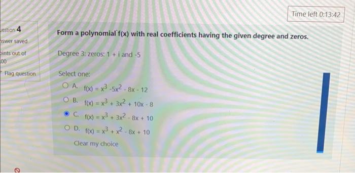 Solved i selected c but im not sure of the correct answer! | Chegg.com