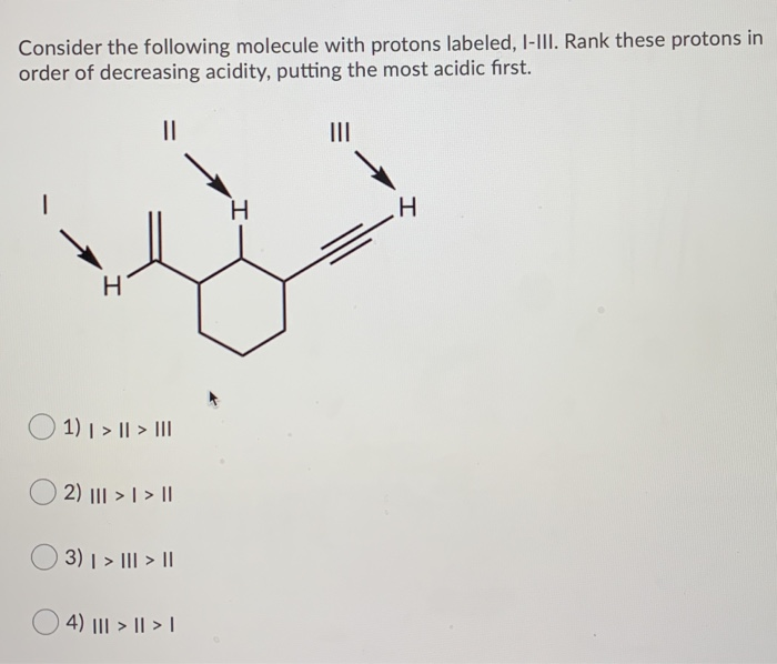 Solved Consider the following molecule with protons labeled, | Chegg.com