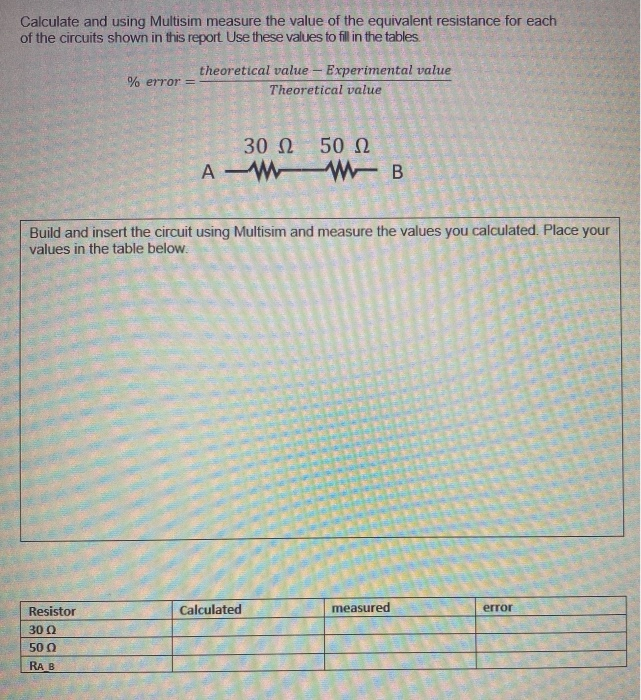 Solved Calculate and using Multisim measure the value of the | Chegg.com