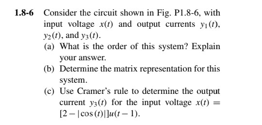 Solved 1.8-1 For the circuit depicted in Fig. P1.8-1, find | Chegg.com