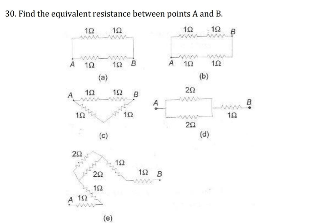 Solved Find the equivalent resistance between points A and | Chegg.com