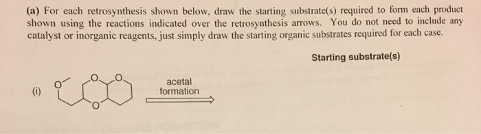 Solved (a) For each retrosynthesis shown below, draw the | Chegg.com