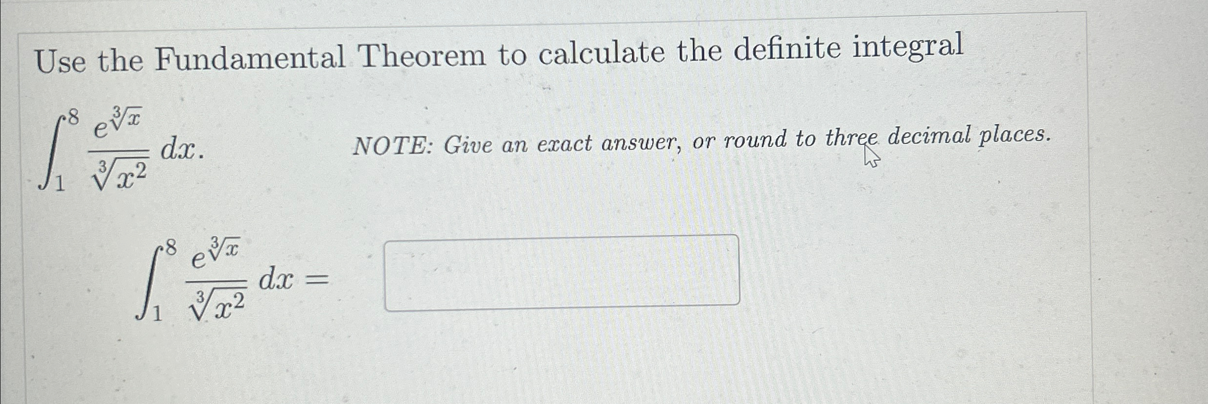 Solved Use the Fundamental Theorem to calculate the definite | Chegg.com