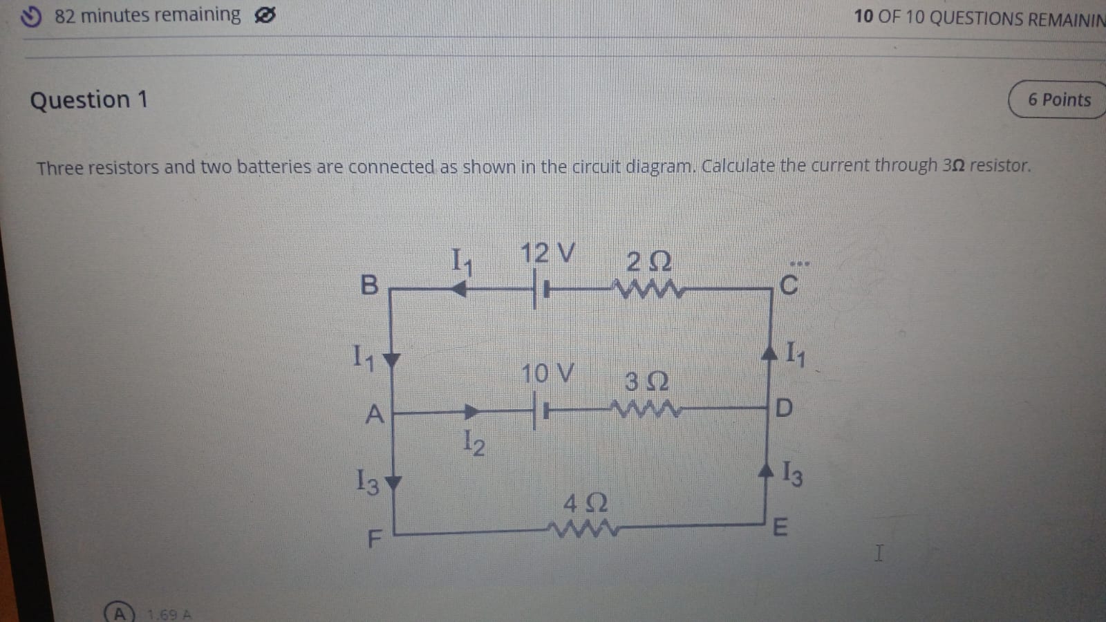 Solved Question 1Three resistors and two batteries are | Chegg.com