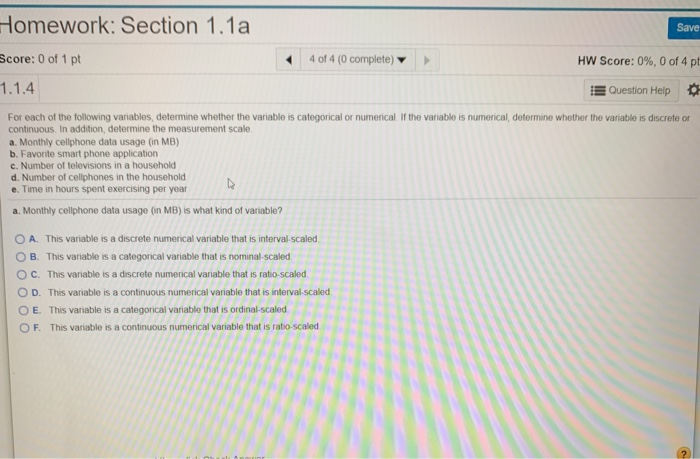 Solved Homework Section 1 1a Save 4 Of 4 0 Complete Hw