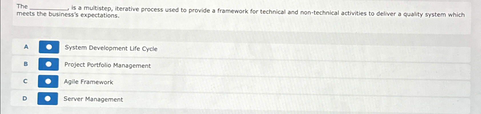Solved The q, , ﻿is a multistep, iterative process used to | Chegg.com