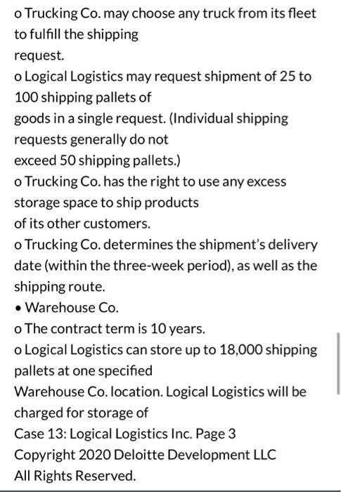 Solved 1. Determine whether each of Logical Logistics's | Chegg.com