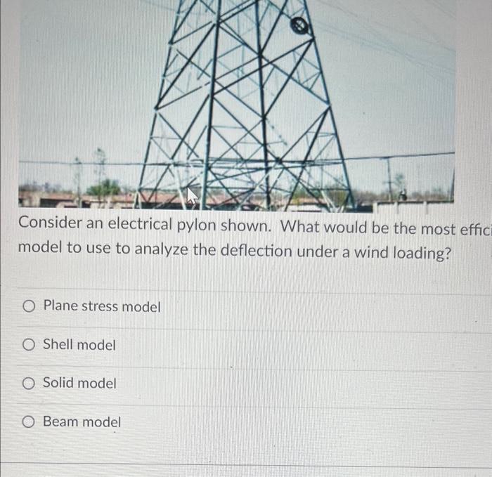 [Solved]: Consider an electrical pylon shown. What would be