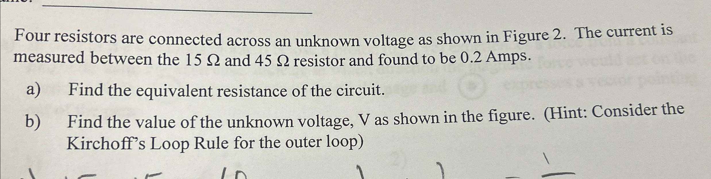 Solved Four resistors are connected across an unknown | Chegg.com
