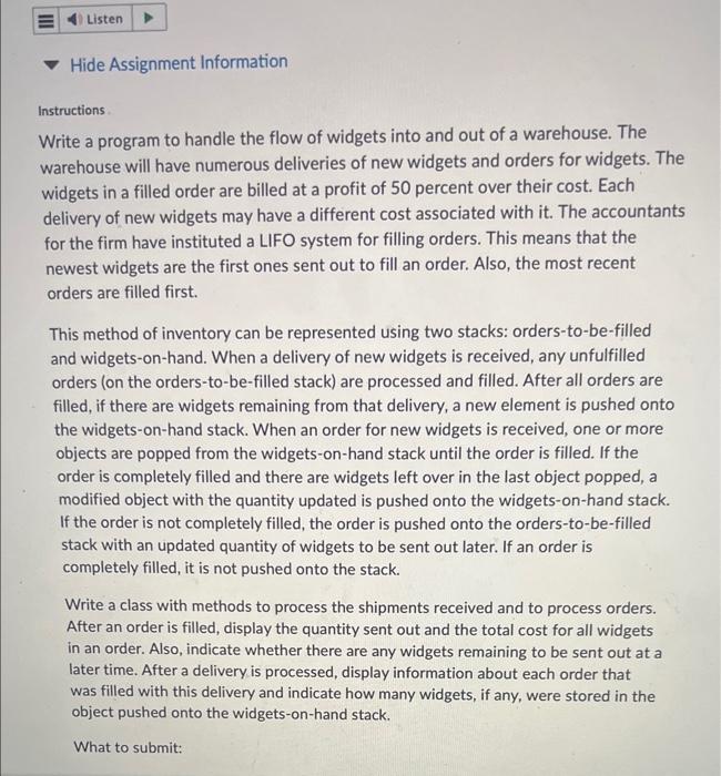 Solved Hide Assignment Information Instructions. Write a | Chegg.com