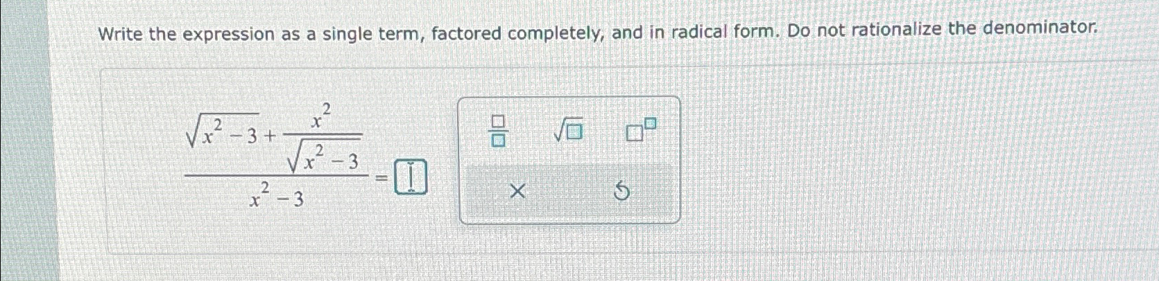 Solved Write the expression as a single term, factored | Chegg.com