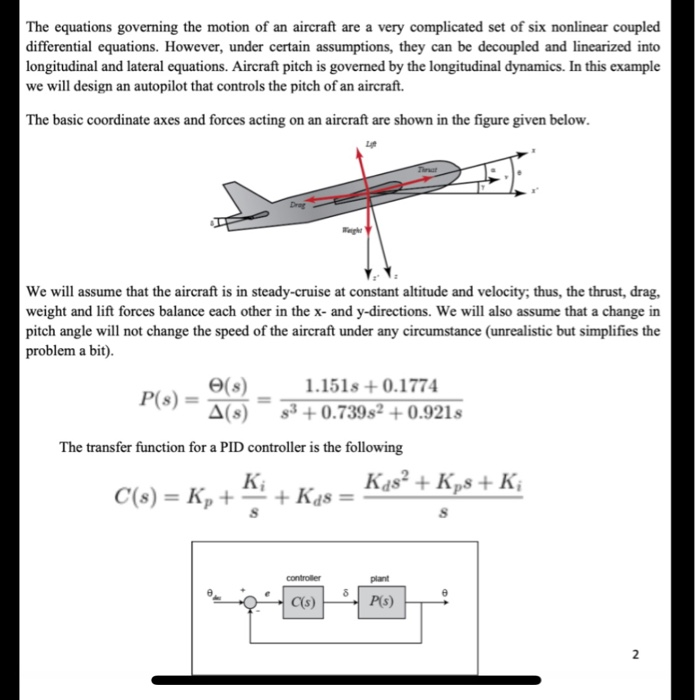 Solved Exercise: Implement the PID controller on aircraft | Chegg.com
