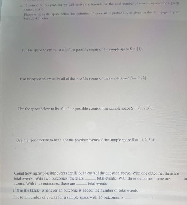 Solved 2. (2 points) In this probiem we will derive the | Chegg.com