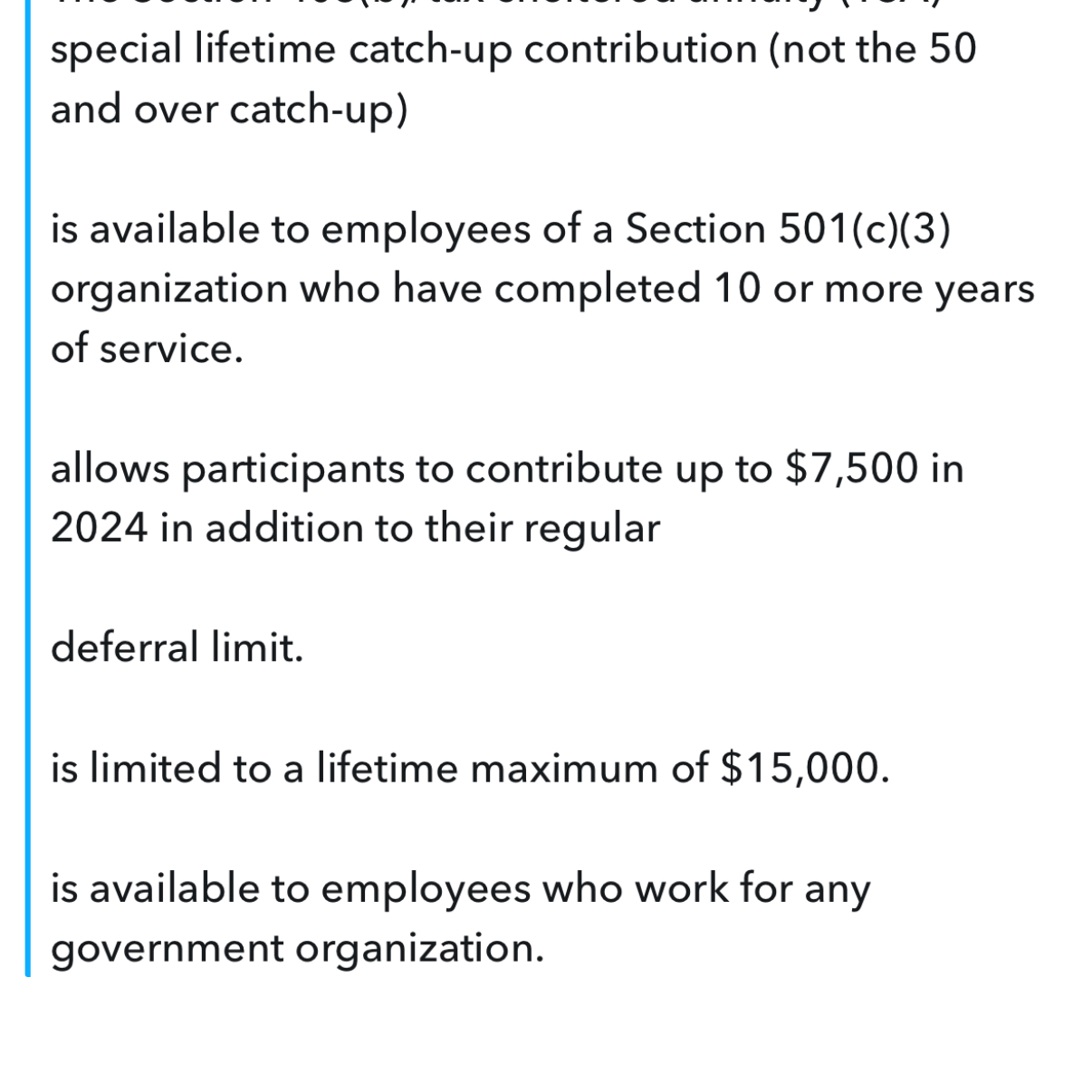 Solved special lifetime catch-up contribution (not the 50 | Chegg.com