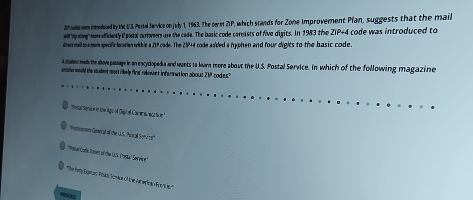 Solved Zif codes nere introduced by the U.S. ﻿Postal Service | Chegg.com
