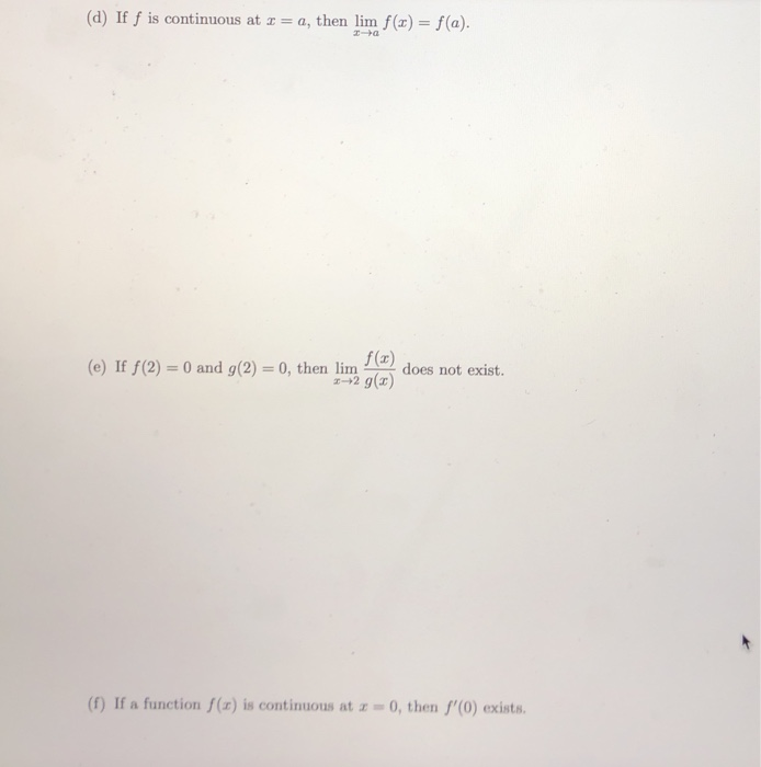 Solved 4. (18 points) Determine whether the following | Chegg.com