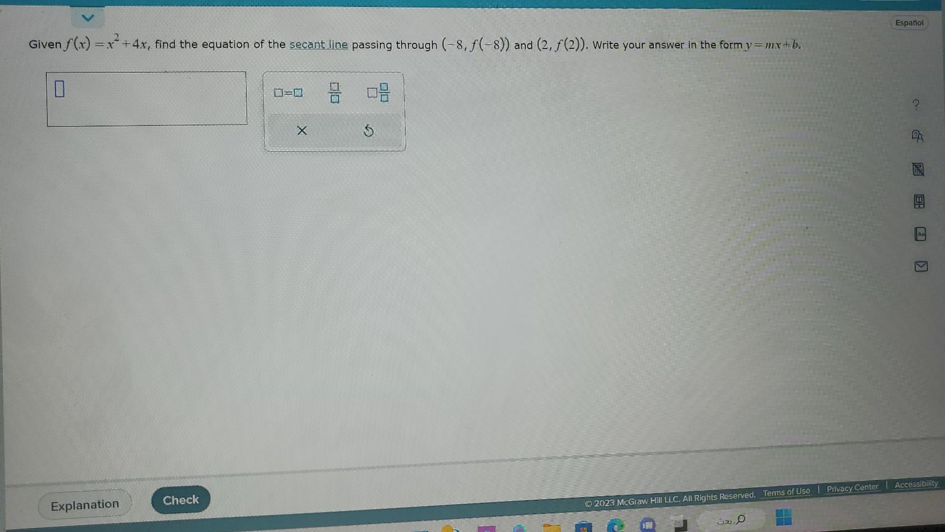 Solved Given f(x)=x2+4x, find the equation of the secant | Chegg.com